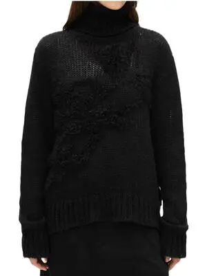 ANN DEMEULEMEESTER Fransina Turtleneck Sweater - Black