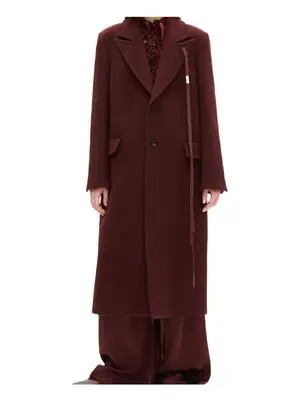 ANN DEMEULEMEESTER Aldina Coat - Reddish Brown