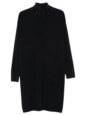 Fabiana Filippi High Neck Knit Dress - Black