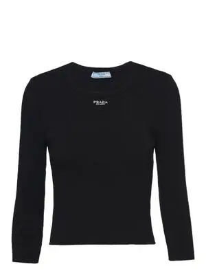 PRADA Prada Cotton Ribbed Knit Sweater