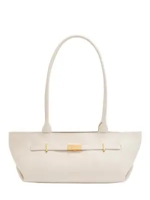 DEMELLIER Demellier Grained Leather Shoulder Bag White