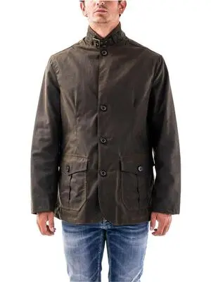 BARBOUR Barbour Wax Coated High-Neck Jacket