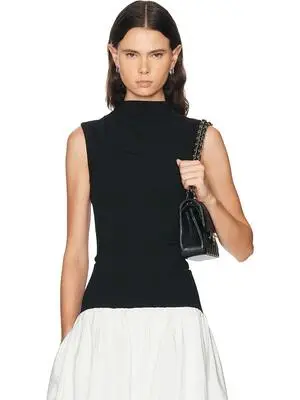 MIMCHIK Suki Draped Top - Black