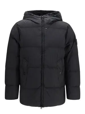 Stone Island Stone Island Crinkle Reps NY Down Jacket With Hood Black