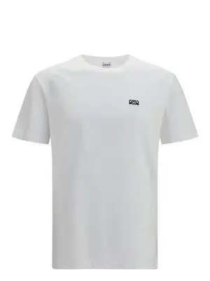 Loewe Cotton T-shirt With Embroidered Logo - White