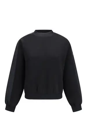 Moose Knuckles Mix Media Crewneck Sweater - Black