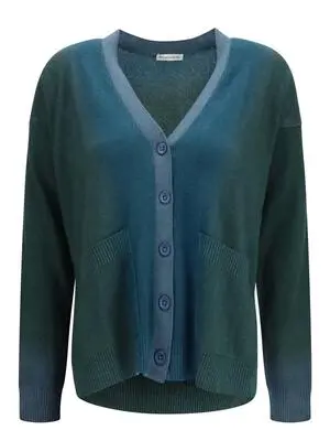 MIRROR IN THE SKY Ombré Cashmere Cardigan - Green