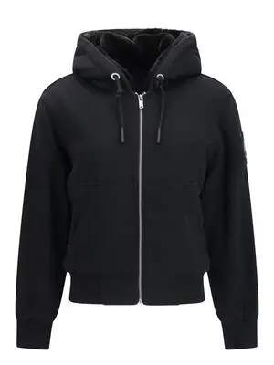 Moose Knuckles Bunny Hooded Jacket With Fur Lining - Black