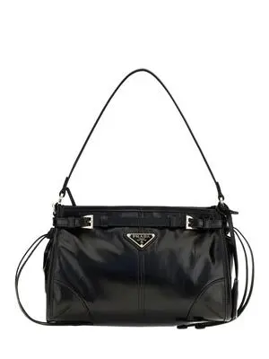 Prada Small Bonnie Handbag In Leather - Black
