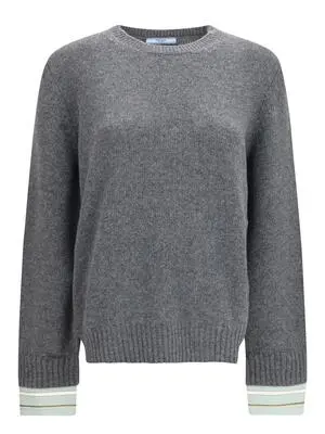 PRADA Prada Crewneck Wool Sweater With Integrated Cuffs