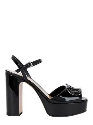 Valentino Garavani Vlogo Signature Platform Sandals - Nero