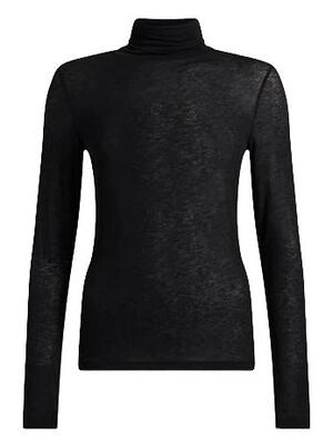 CARACTÈRE Viscose, Polyamide, Cashmere, Elastane Turtleneck Top - Black