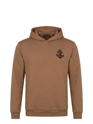 SEALUP SEALUP Embroidered Logo Hoodie Beige