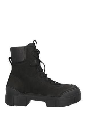 VIC MATIE Two-tone Nubuck Lace-up Ankle Boots - Black
