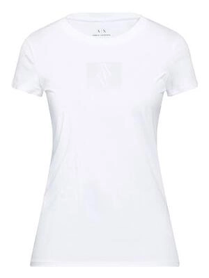 Armani Exchange Cotton T-shirt With Logo Print - White