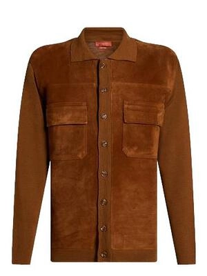 DANIELE FIESOLI Virgin Wool And Leather Safari Jacket - Brown