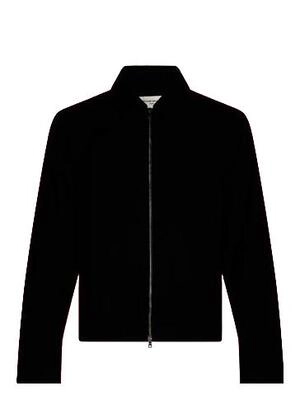 Officine Générale Virgin Wool Zip-up Jacket - Black