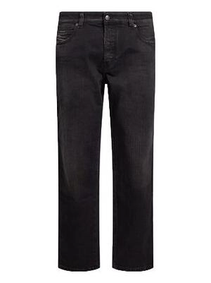 DIESEL® Cotton Elastane Tapered Jeans - Black