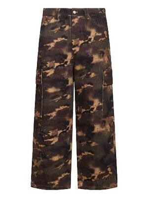 DISCLAIMER DISCLAIMER Military Cotton Camouflage Print Cargo Jeans