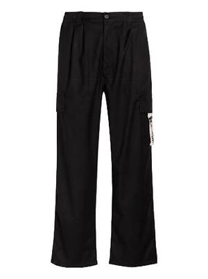 DISCLAIMER Polyester, Viscose, And Elastane Cargo Pants - Black