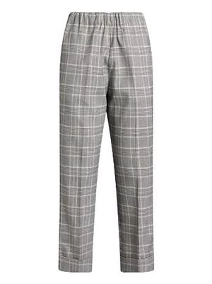 SHIRTAPORTER Glen Plaid Tapered Pants - Grey