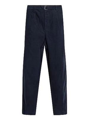 Officine Générale Cotton Elastane Corduroy Tapered Leg Trousers - Navy