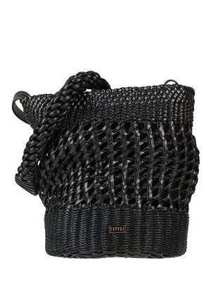 SERENA UZIYEL Woven Leather Bucket Bag - Black