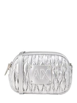 Armani Exchange Quilted Camera Bag - Silver