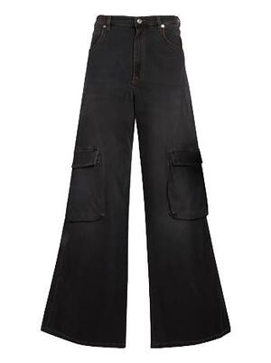 Iceberg Washed Cargo Jeans - Black