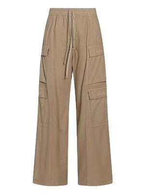 Rick Owens Cotton Cargo Pants - Beige