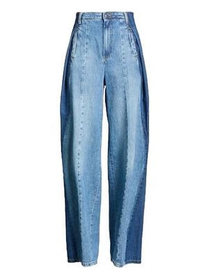 Sandro Wide-leg Two-tone Denim Jeans - Blue