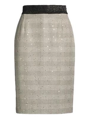 PUROTATTO Midi Skirt With Sequins - Beige