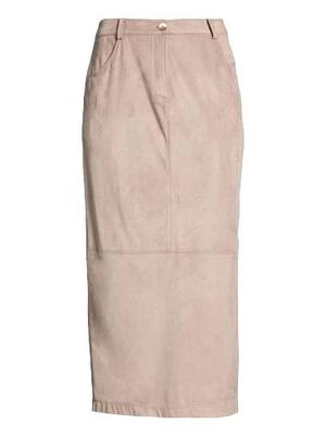 PUROTATTO Midi Skirt In Taupe Polyester And Elastane - Grey