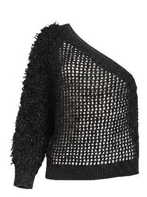 Peserico One-shoulder Knit Top - Black