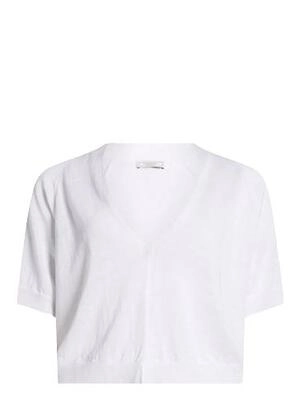 Peserico Cardigan In Midnight Linen And Cotton - White