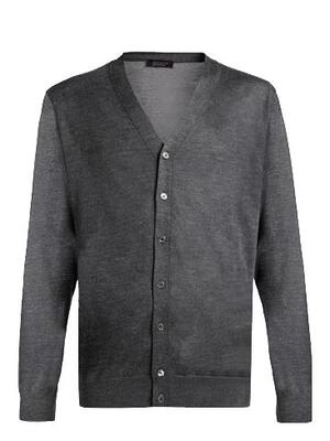 ARAGONA Cardigan In Cashmere And Silk - Grey