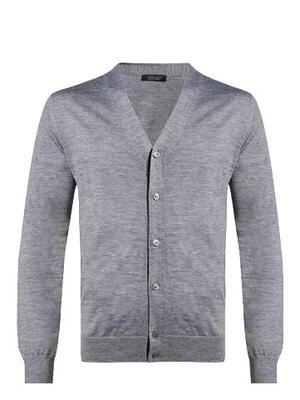 ARAGONA Cardigan In Cashmere And Silk - Grey