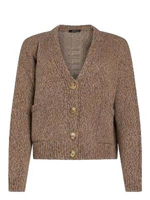 ARAGONA Baby Alpaca Wool Blend Cardigan - Beige