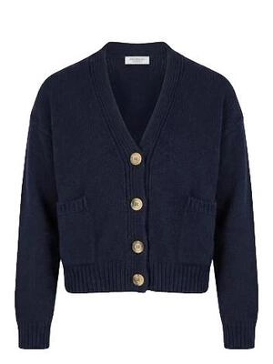 ARAGONA Baby Alpaca Wool Blend Cardigan - Blue