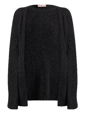 CARLA G. Polyacrylic, Wool, Polyamide, Alpaca Wool, Elastane Cardigan - Black