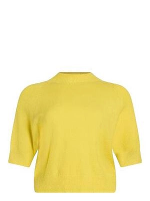 MANILA GRACE Mock Neck Raglan Sleeve Sweater - Yellow