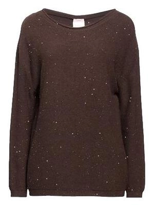 OLTRE Sweater With Sequins - Brown