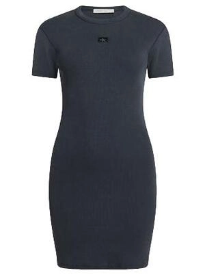 CALVIN KLEIN Ribbed Jersey T-Shirt Mini Dress