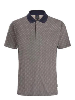 Armani Exchange Polo Shirt Size Cotton, Elastane - Navy