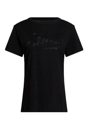 Armani Exchange Cotton T-shirt With Logo Print - Black