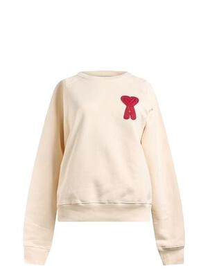 AMI Paris Organic Cotton Sweatshirt - White