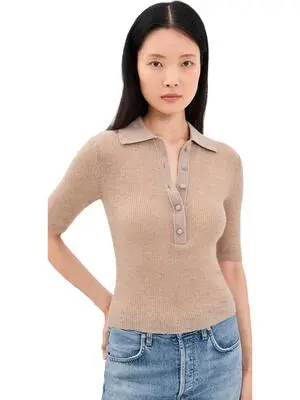 Citizens Of Humanity Amelie Polo Sweater - Fawn