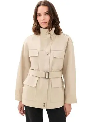 ANINE BING ANINE BING Odin Belted Twill Jacket Beige
