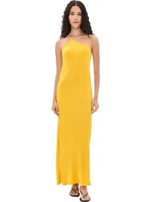 LESET Arielle One-shoulder Maxi Dress - Daffodil