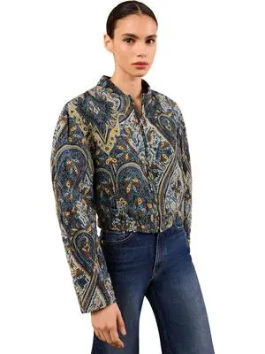 Ulla Johnson Yara Silk Jacket - Prussian